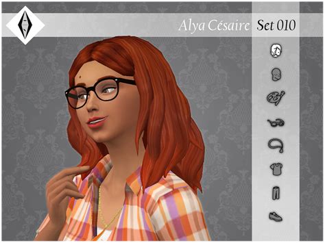 The Sims Resource Alya Cesaire Set010 Hair Ea