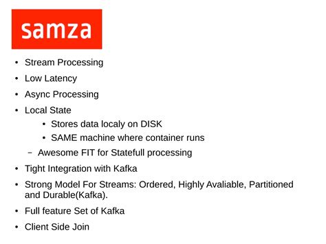 Stream Processing With Kafka And Samza Ppt