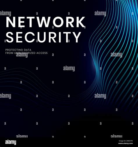 Network Security Technology Template Vector With Digital Background