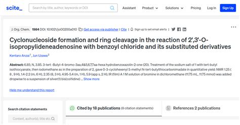 Cyclonucleoside Formation And Ring Cleavage In The Reaction Of 23 O