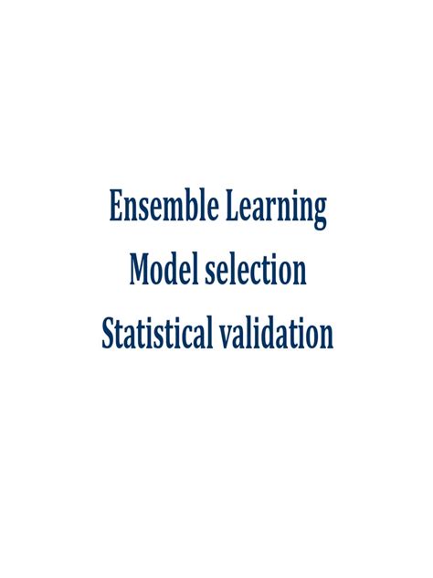 week 11 ensemblelearning pdf statistical classification