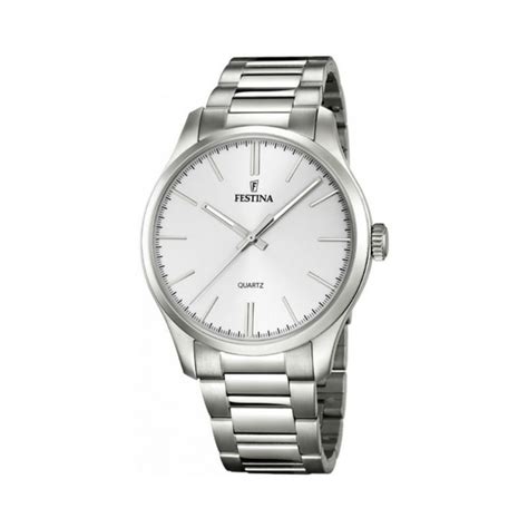 Festina Men's Solo Tempo Watch In Silver Steel. Official dealer