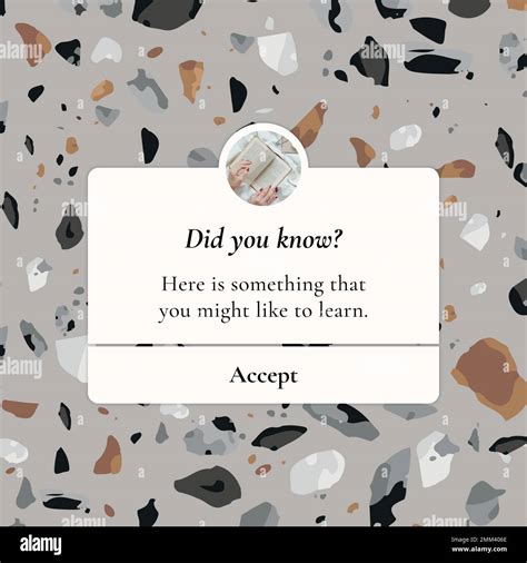 Aesthetic Notification Template Terrazzo Social Media Post Vector