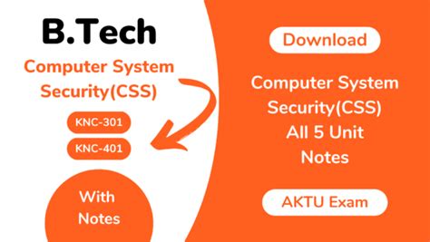 Computer System Security KNC 301 401 Notes AKTU Exam 2nd Year EIOV