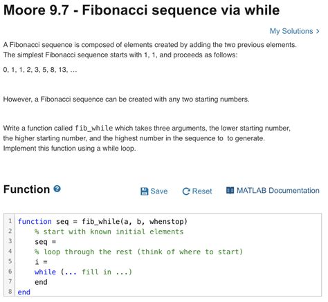 solved moore 9 7 fibonacci sequence via while my solutions
