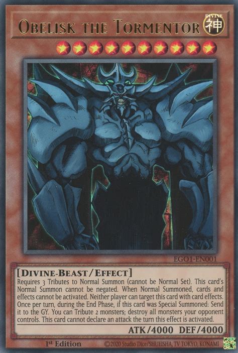 EGO1-EN001 Obelisk the Tormentor - Yu-Gi-Oh
