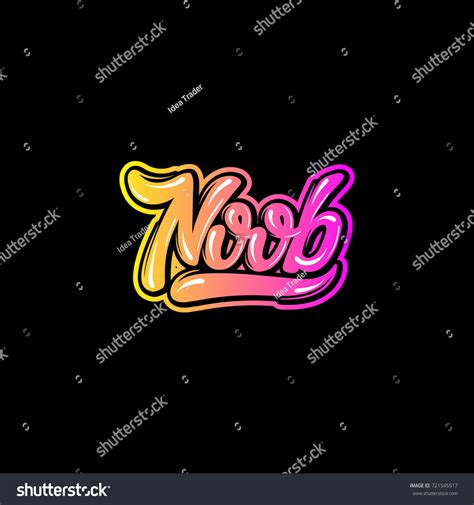 Noob Vector Handwritten Lettering Template Card Vector De Stock Libre