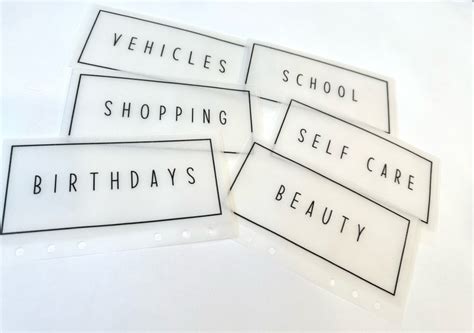 Custom Frosted Budget Binder Envelopes A6 Budget Envelopes Cash