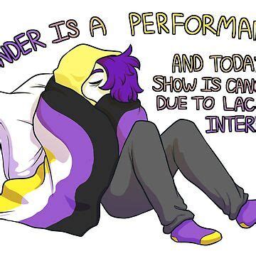 GENDER IS A CANCELLED PERFORMANCE NONBINARY PRIDE Sticker For Sale By Galaxia Prince Lgbtq