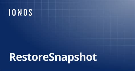 Restoresnapshot Golang Sdk