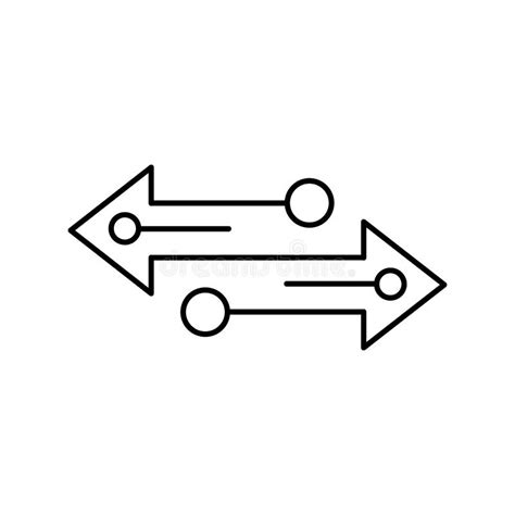 Transfer Arrows Icon Linear Style Sign For Mobile Concept And Web Design Left Right Arrows