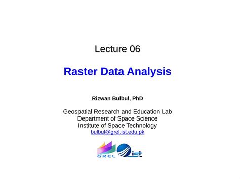 Pdf Raster Data Analysis Grelist Dokumentips