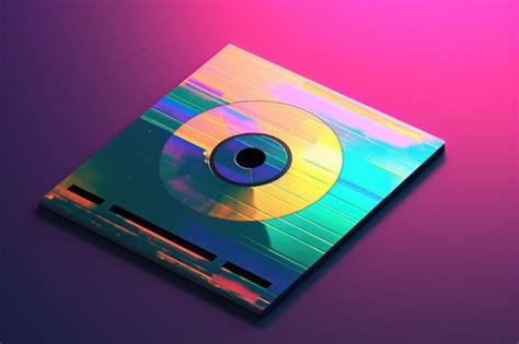 Premium Photo Floppy Disk Illustration In Futuristic Retrowave Style
