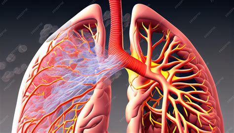 Premium Ai Image Inflammation And Constriction Of Airways Photo Realism