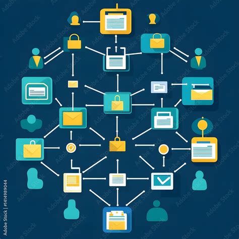 Business Process And Workflow Automation With Flowchart Scheme Of