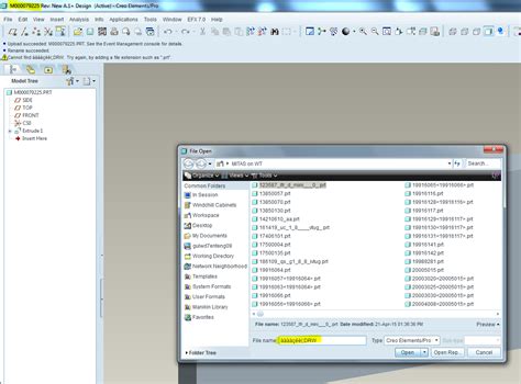 solved is there a button to quickly open the drawing for ptc
