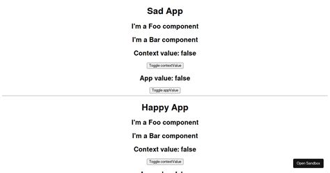 optimized vs unoptimized react provider codesandbox
