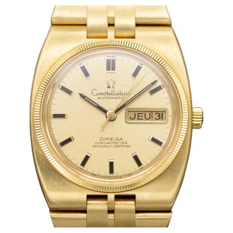 Omega Constellation Automatic Chronometer Day Date Vintage 18k Mens