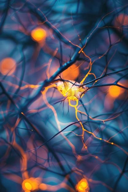 abstract neuron connection premium ai generated image