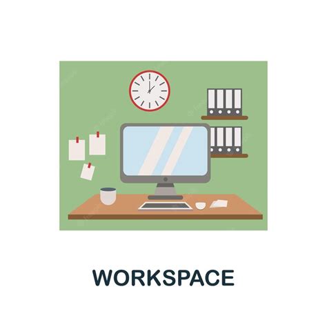 Premium Vector Workspace Icon Flat Sign Element From Credit