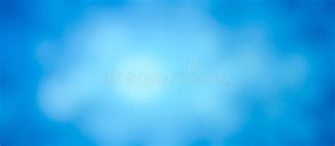 Blurred Blue Bokeh Background With Light Spots Smooth Gradient Soft Focus Abstract Design Dreamy