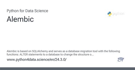 Alembic Python For Data Science 24 3 0