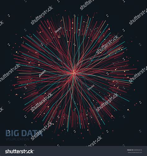 Big Data Visualization Fractal Element Lines Stock Vector Royalty Free 583002616 Shutterstock