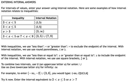 Solved For Intervals Of Values Enter Your Answer Using Chegg Com