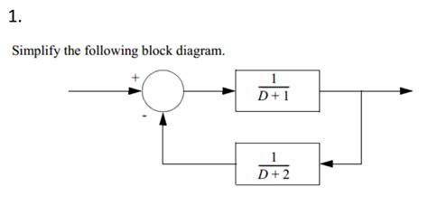 Solved Simplify The Following Block Diagram D Chegg