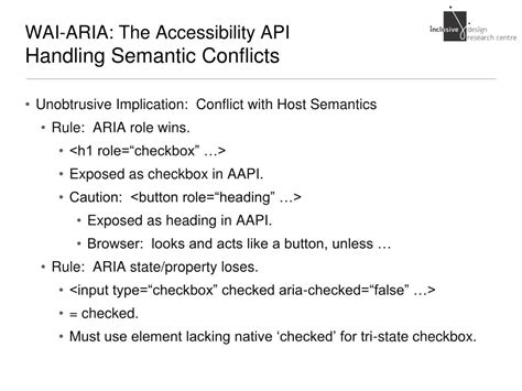 Ppt Overview Of Wai Aria And Accessibility Apis Powerpoint