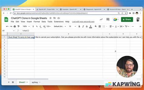 ChatGPT Clone In Google Sheets