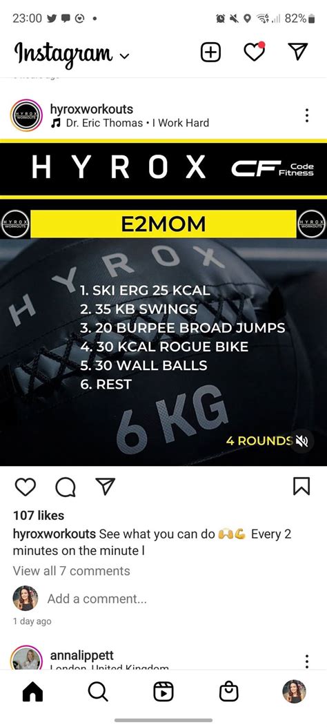 Pin By Catriona Hill On Hyrox Emom Workout Crossfit Workouts Workout