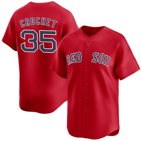 Boston Red Sox 35 Garrett Crochet Red 2024 Alternate Limited Stitched Puhics