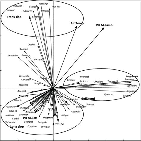 Biplot Of The Redundancy Analysis Rda Showing The Species Grouping