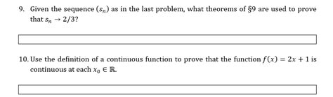 Solved Given The Sequence Sn As In The Last Problem Chegg