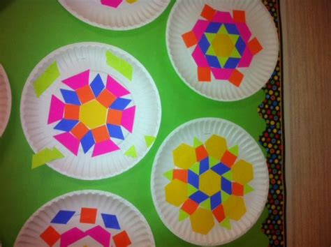 Pattern Block Plates — Math Art Grade 2 Pattern Blocks Math Art