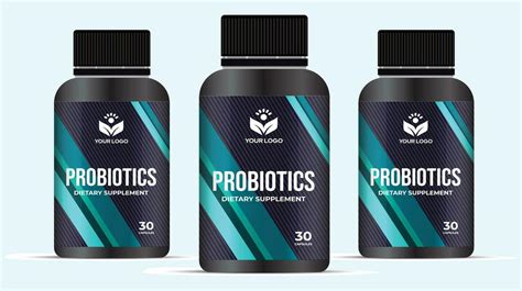 Probiotic Supplement Food Label Design Packaging Design Private Label
