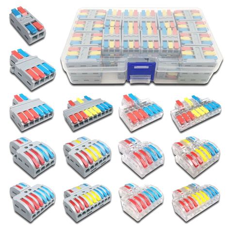 미니 고속 박스형 와이어 커넥터 62462623 소형 도체 스프링 배선 커넥터 도체 푸시 인 터미널 블록 전기 장비 및 소모품