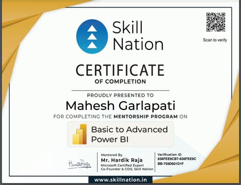 Mahesh Garlapati On Linkedin Powerbi Certification Skillnation Dataanalytics Skillnation
