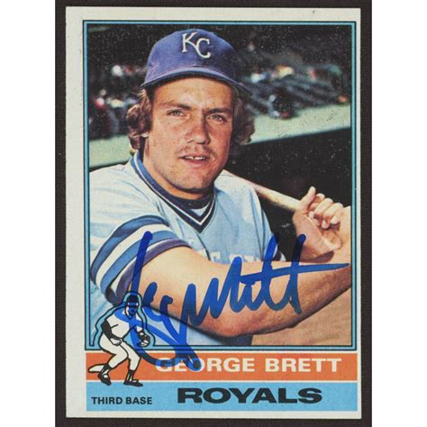 George Brett Signed 1976 Topps 19 Jsa Coa Pristine Auction
