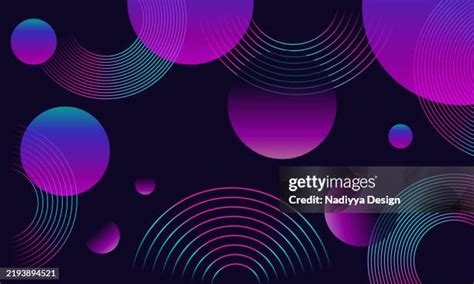 Modern Circle Line Design Gradient Color On Dark Background High Res