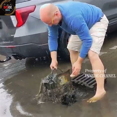 Drain Unclogging Opening Stagnant Waterways After A Storm By Inside