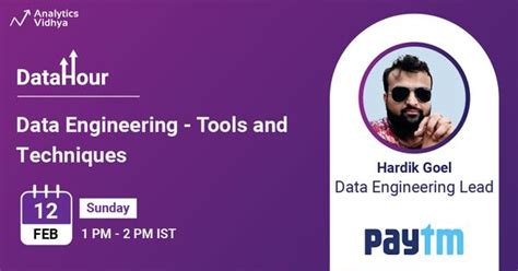 Hardik Goel On Linkedin Datahour Data Engineering Tools And Techniques