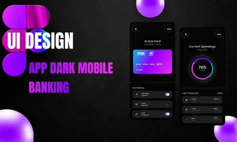 Design UI App Dark Mobile Banking Graphic By Bagus Daru Irawan Creative Fabrica