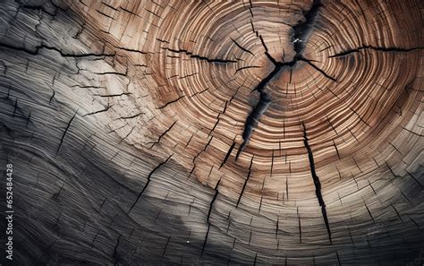 A Texture Of A Cut Tree Trunk Texture Of Cracks And Notches On A Tree Trunk In Artistic