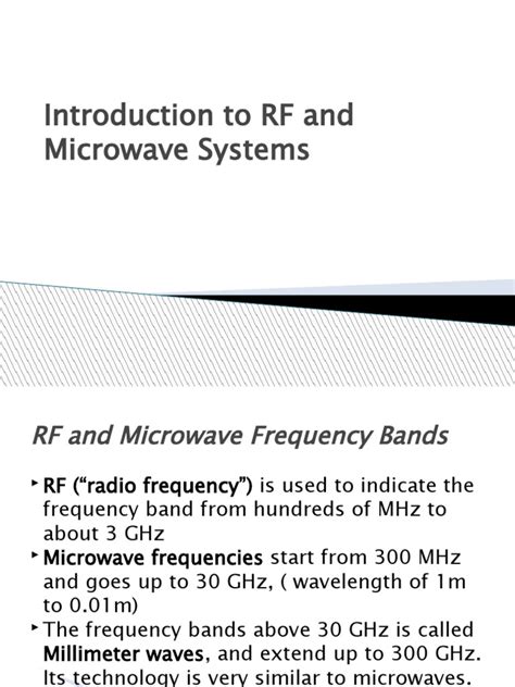 Introduction To Rf And Microwave Systems Download Free Pdf Microwave Radio Spectrum
