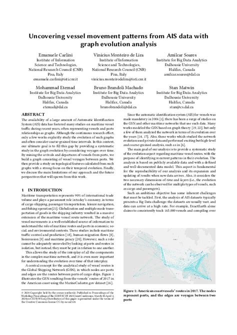 Pdf Uncovering Vessel Movement Patterns From Ais Data With Graph