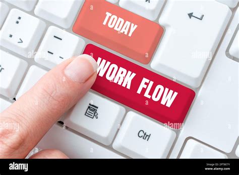 Text Caption Presenting Work Flow Internet Concept Continuity Of A Certain Task To And From An