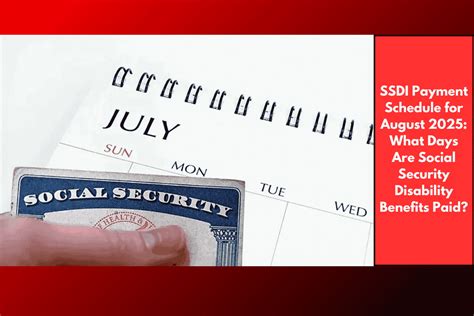 Ssdi Payment Schedule For August 2025 What Days Are Social Security