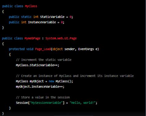 Static Variable Vs Session Variable In C Education